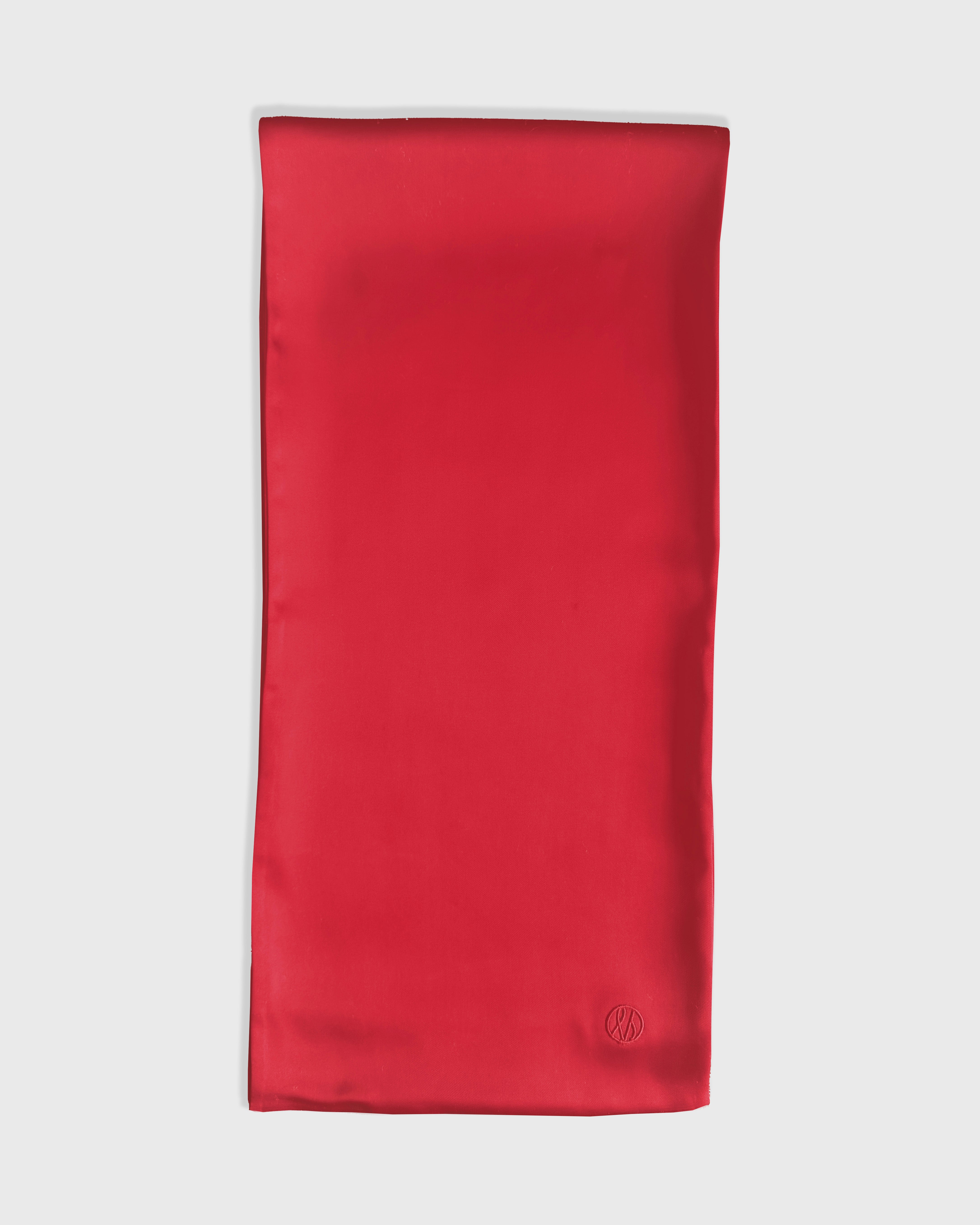 NARROW SATIN SCARF | RED – lescarf