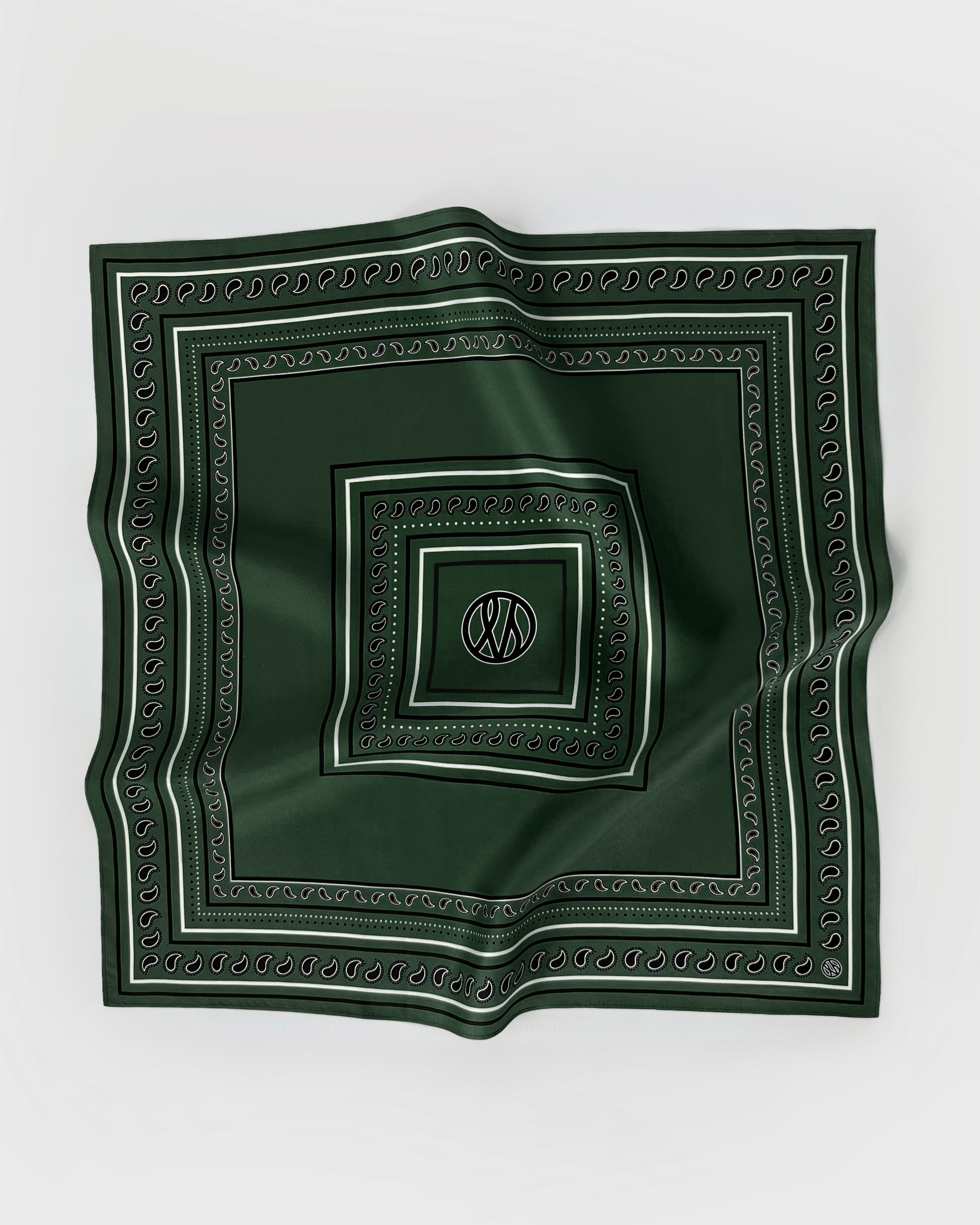 PAISLEY SCARF | GREEN | 50 CM – lescarf